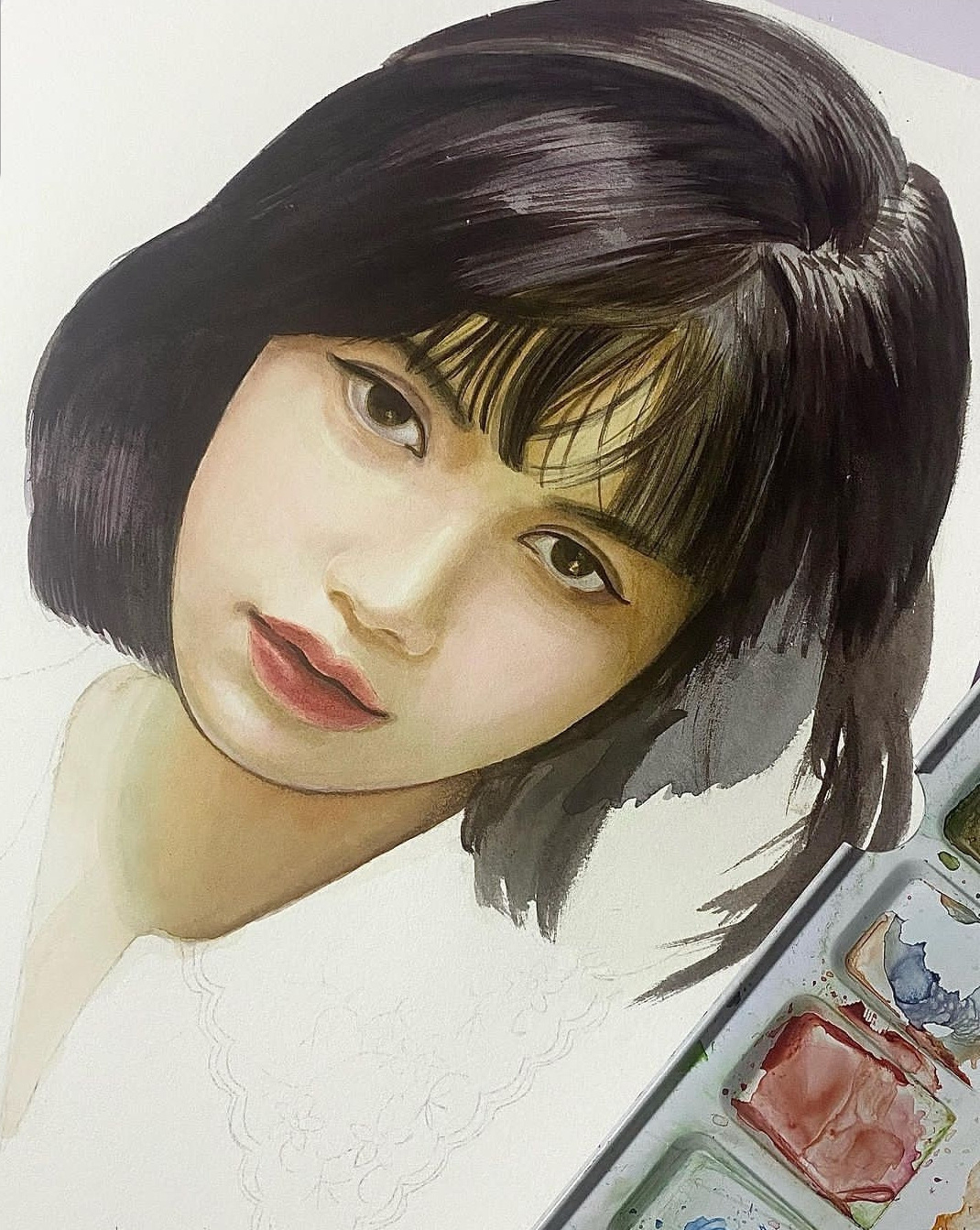 Cô bạn vẽ tranh chì màu nhóm BLACKPINK đẹp như thật