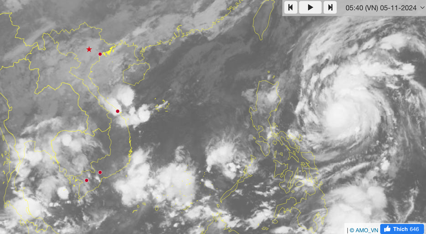 Bão Yinxing mạnh cấp 11, giật cấp 14, dự báo vào Biển Đông - Tuổi Trẻ ...