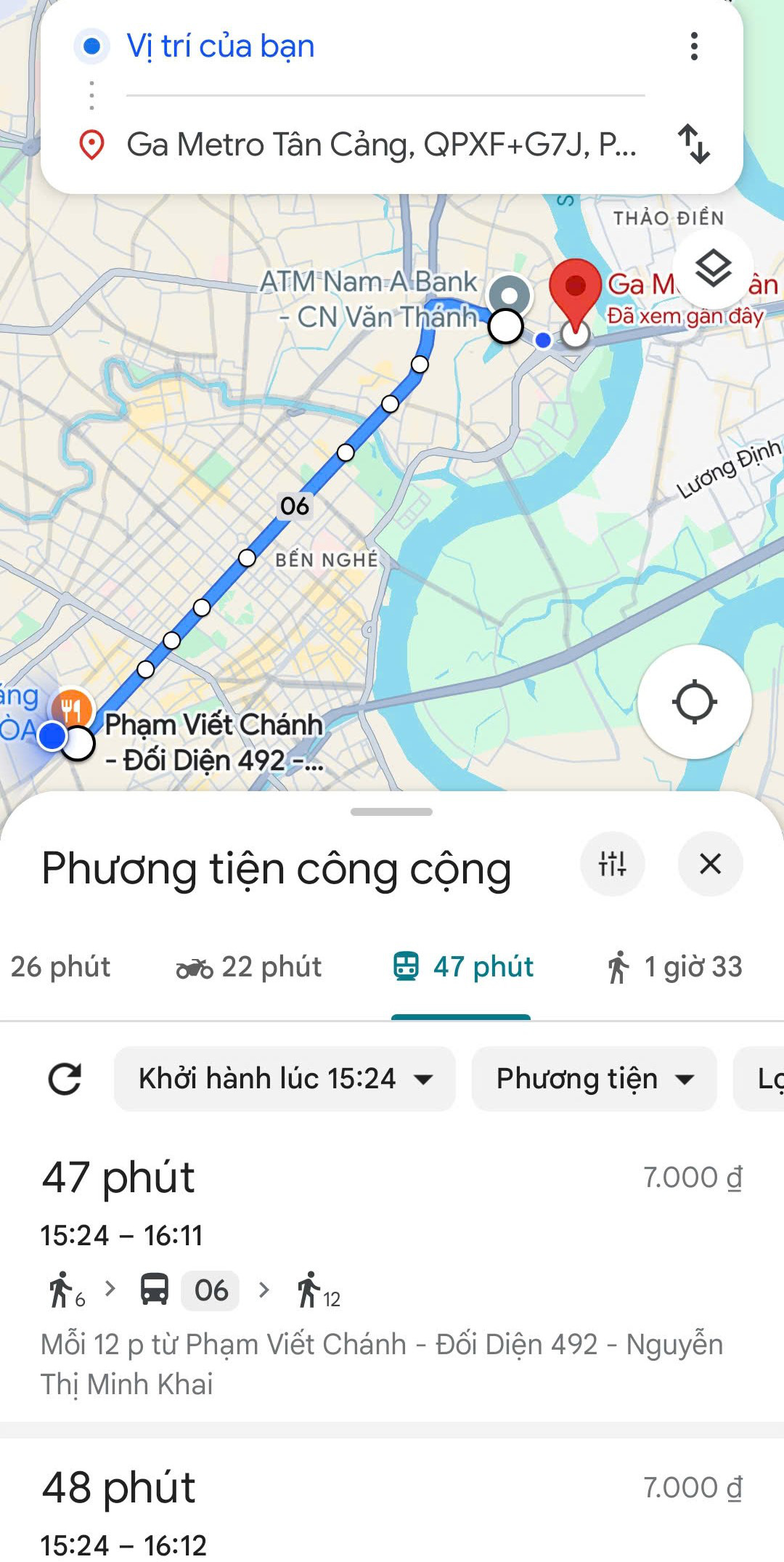 Hướng dẫn cách tìm tuyến xe buýt đi ga metro