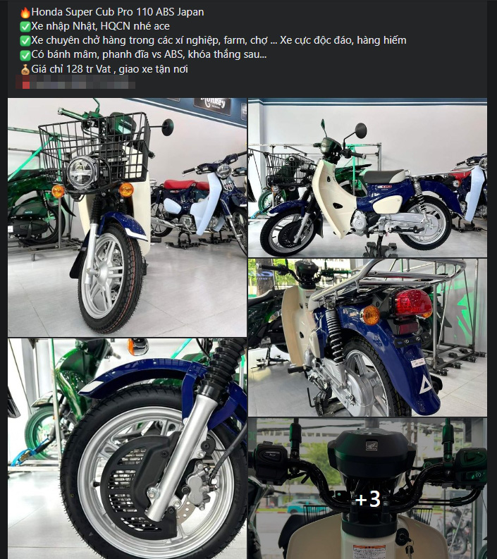 Honda Super Cub 110 Pro nhập tư về Việt Nam, giá khoảng 128 triệu đồng ...
