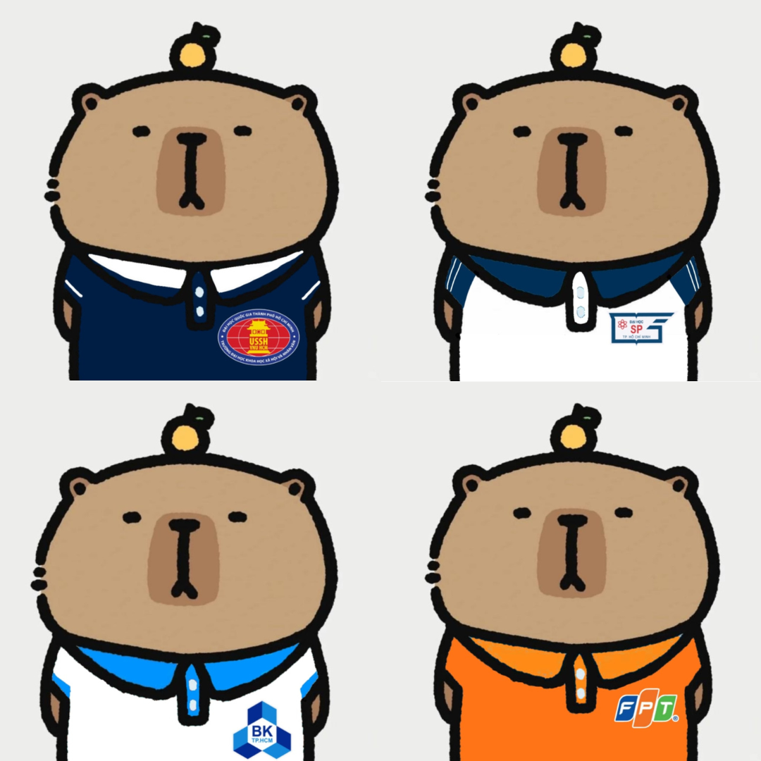 Giới trẻ thích thú với trend vẽ capybara mặc đồng phục các trường