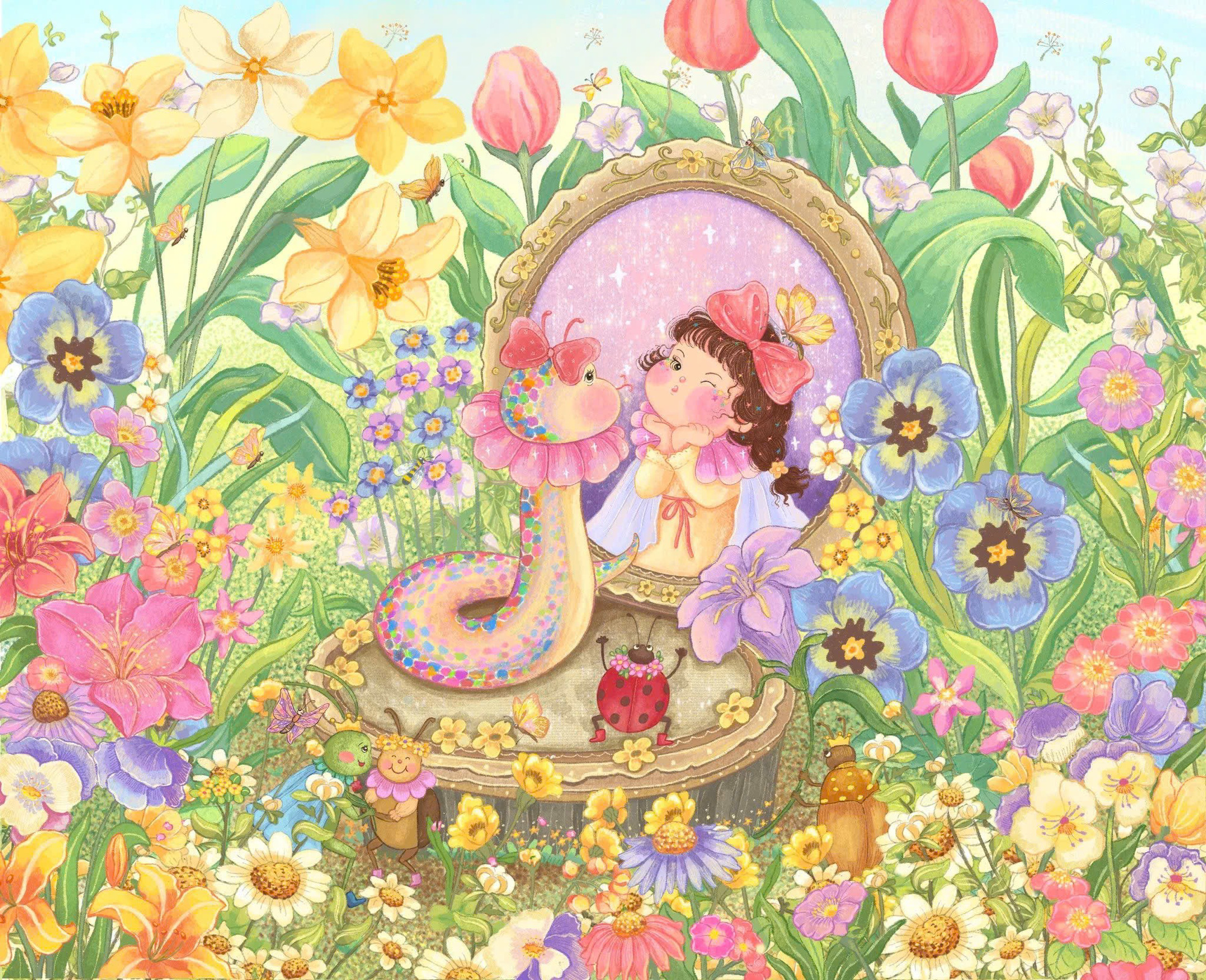 Loạt tranh vẽ con rắn sống động của nghệ sĩ Việt mừng Tết Ất Tỵ 2025