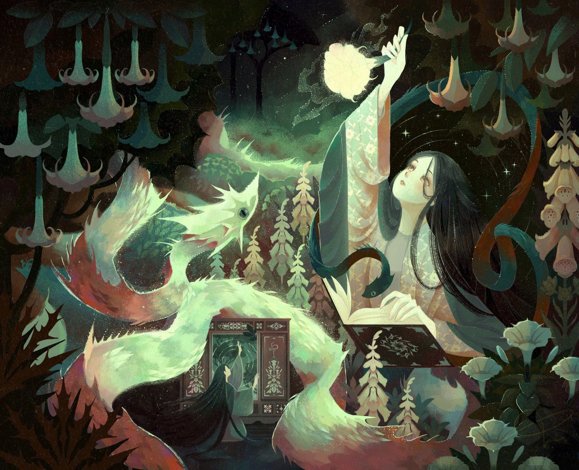 Loạt tranh vẽ con rắn sống động của nghệ sĩ Việt mừng Tết Ất Tỵ 2025