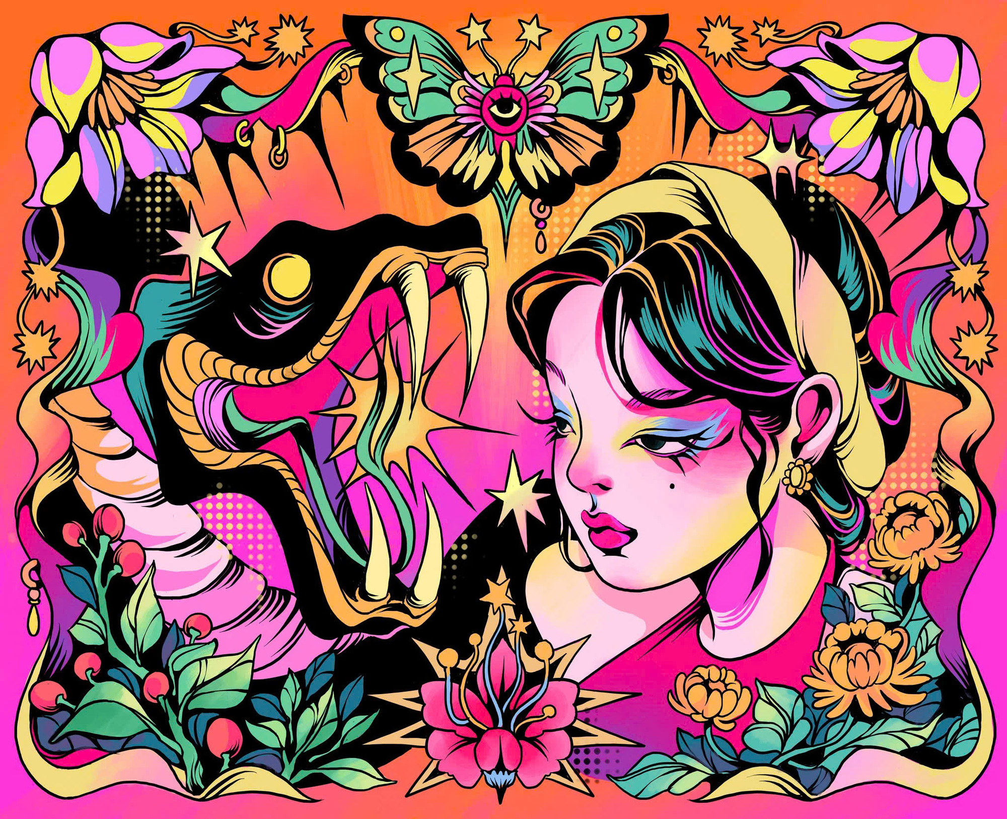 Loạt tranh vẽ con rắn sống động của nghệ sĩ Việt mừng Tết Ất Tỵ 2025