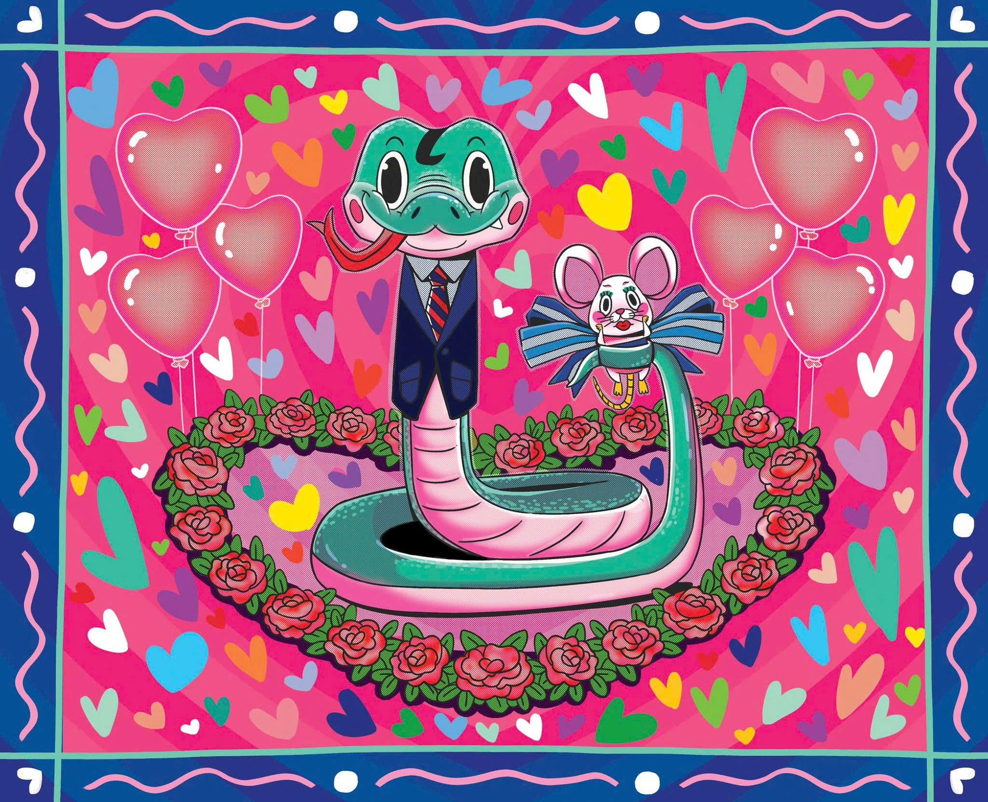 Loạt tranh vẽ con rắn sống động của nghệ sĩ Việt mừng Tết Ất Tỵ 2025