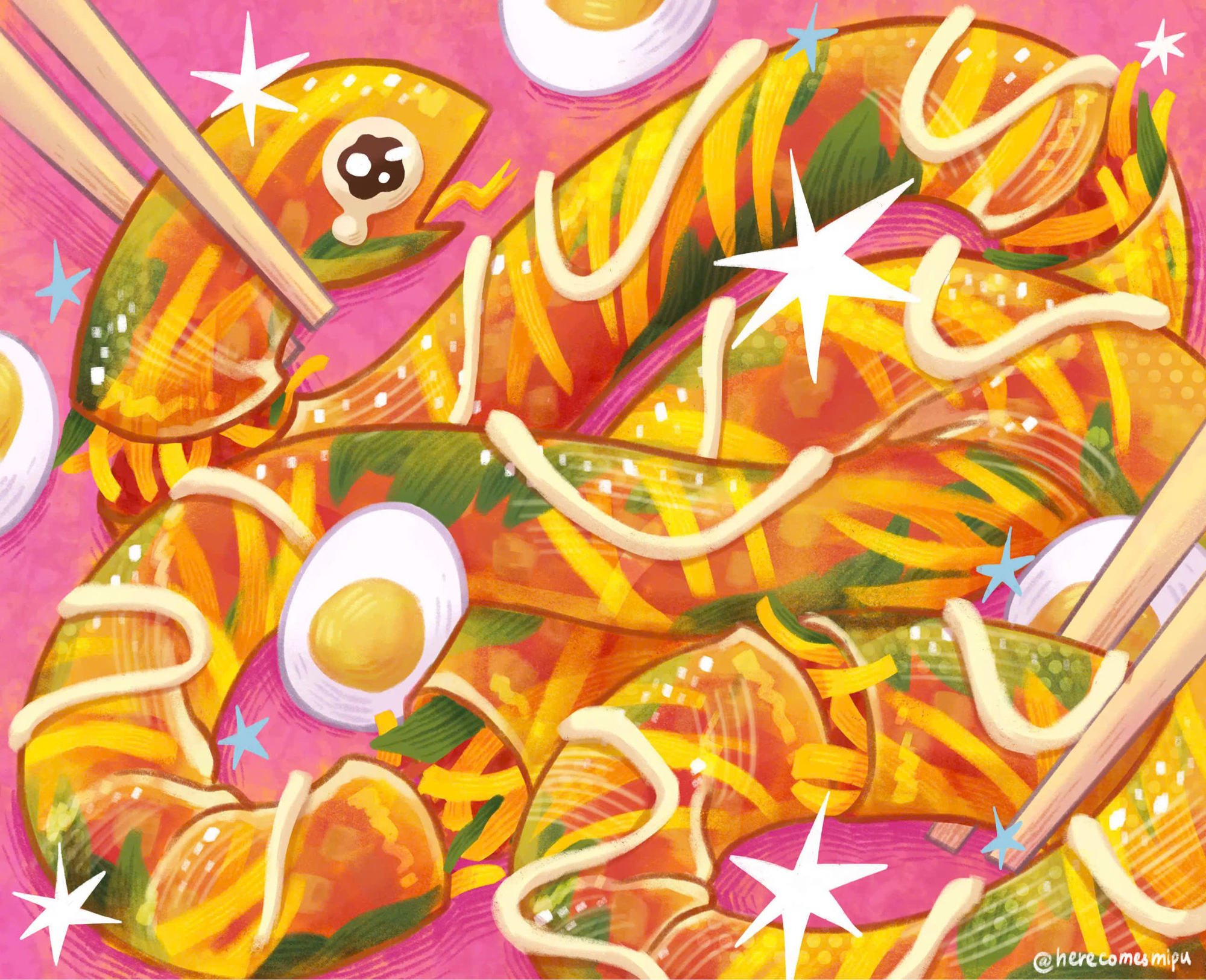 Loạt tranh vẽ con rắn sống động của nghệ sĩ Việt mừng Tết Ất Tỵ 2025