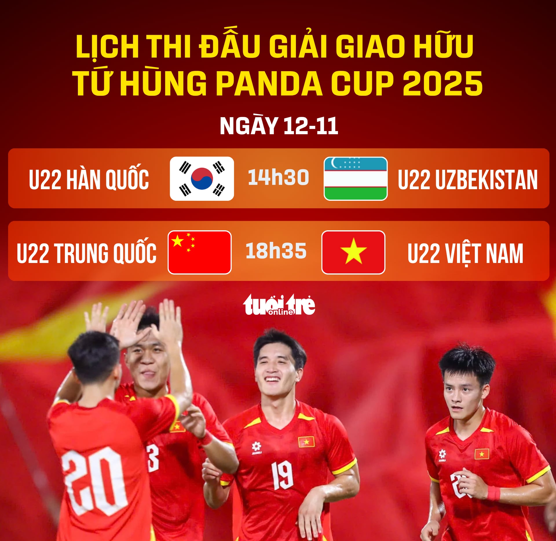 Jadwal Pertandingan Piala Panda 2025: U22 Vietnam vs U22 Tiongkok