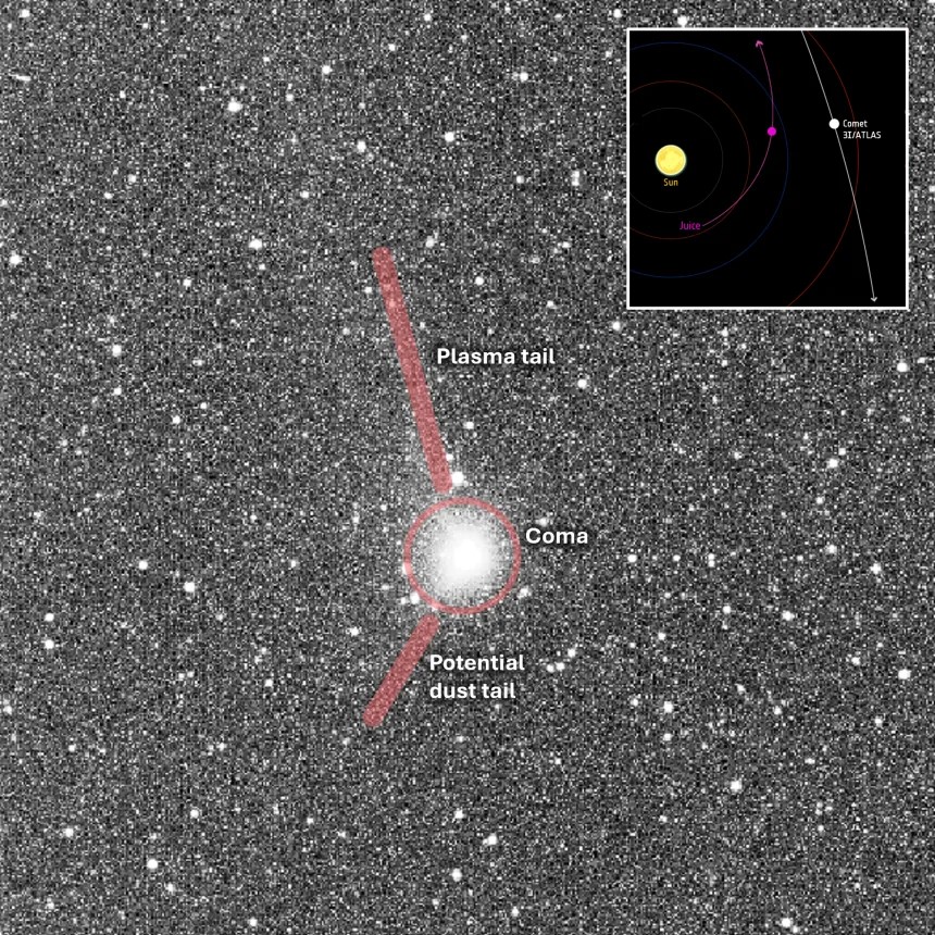 The 'two-tailed' comet 3I/ATLAS is approaching Earth.