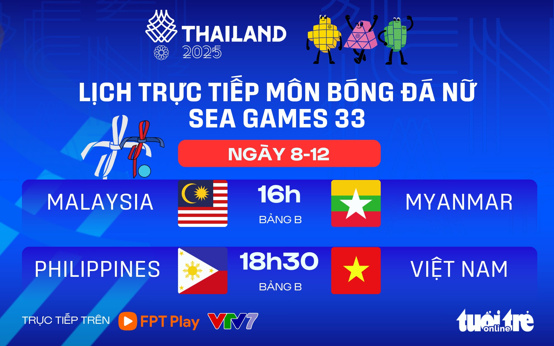 Lịch trực tiếp bóng đá nữ SEA Games 33: Việt Nam đấu với Philippines ...
