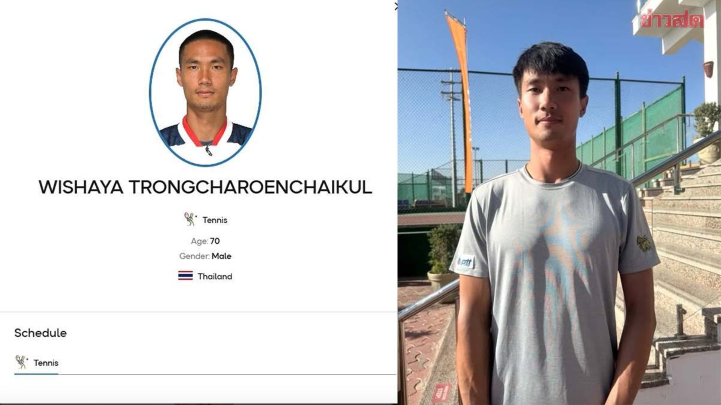 Web SEA Games nhầm lẫn biến tay vợt Thái Lan từ 30 thành 70 tuổi - Tuổi ...