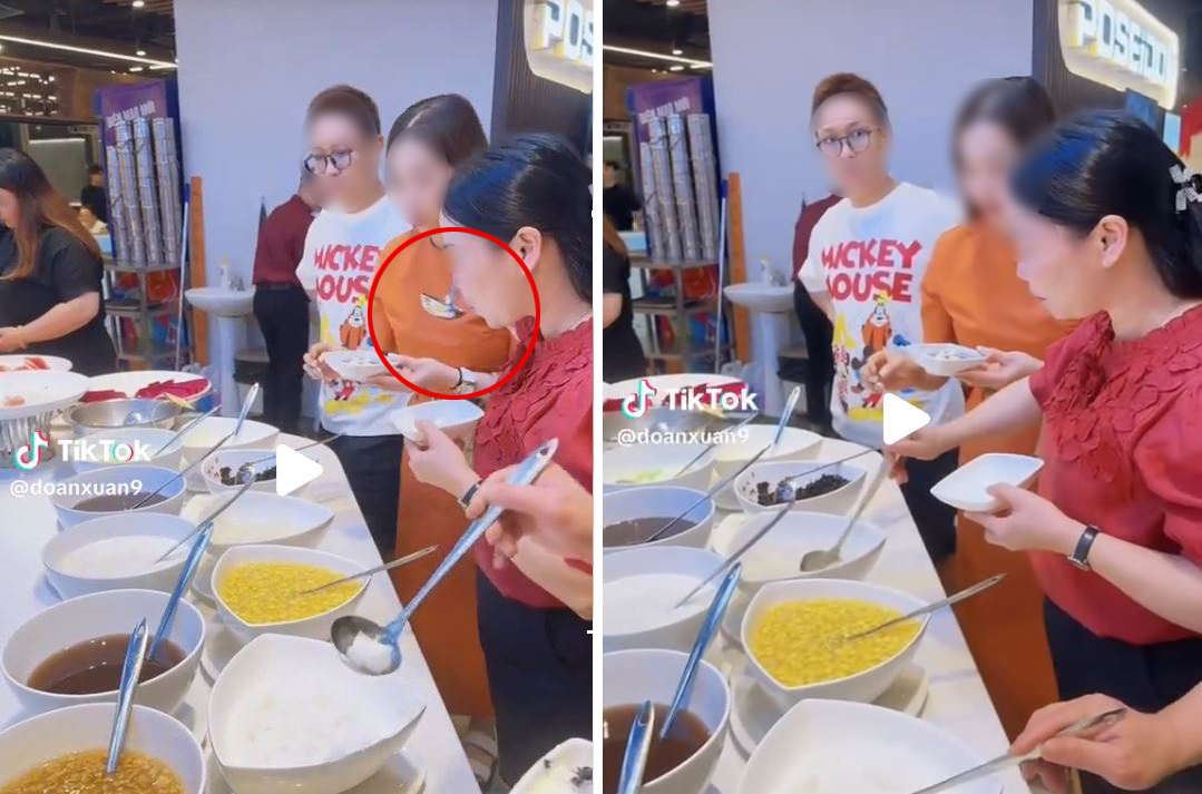 Xôn xao chị gái ăn buffet dùng muôi chè để nếm - Tuổi Trẻ Online