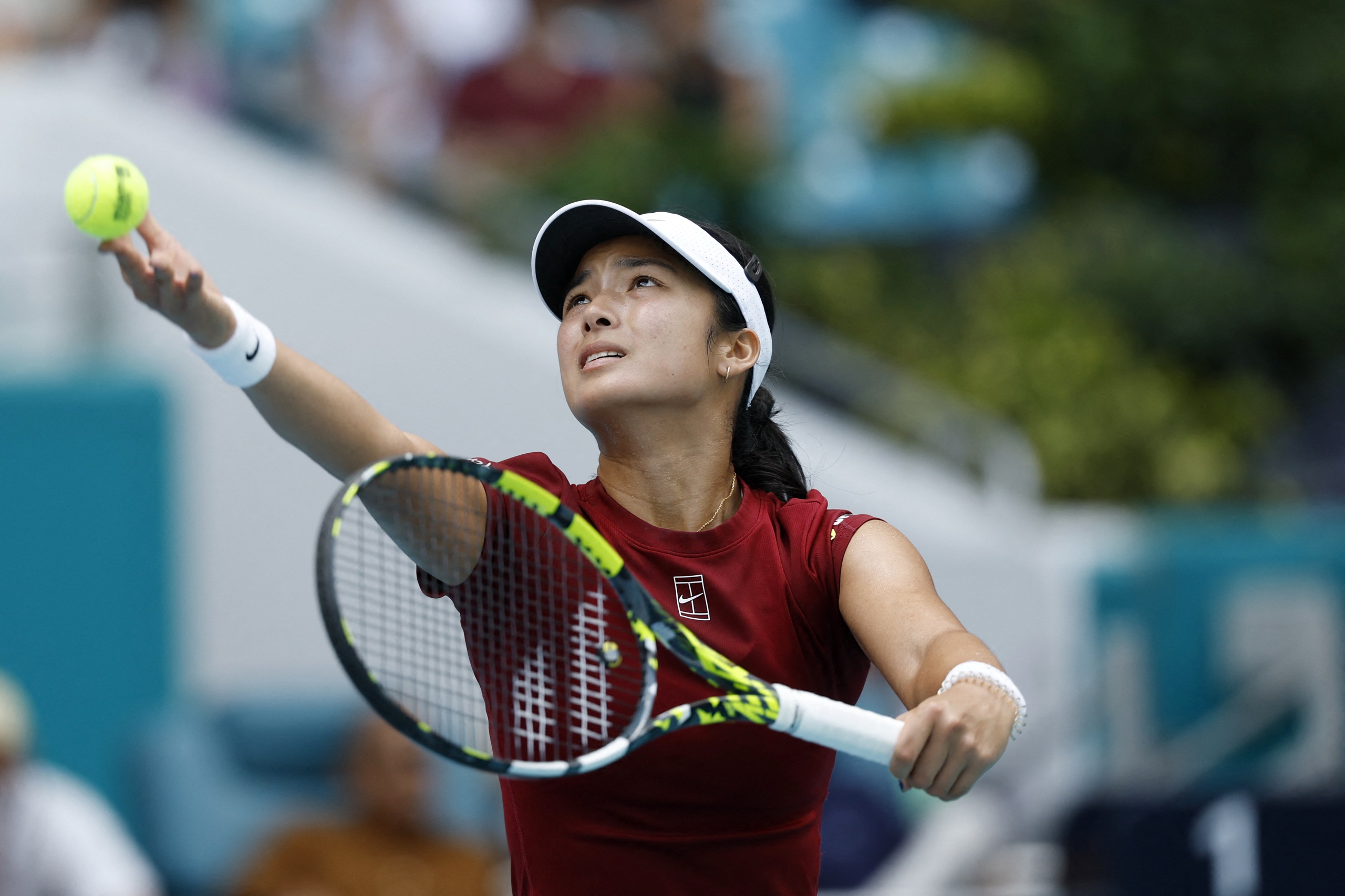 La joven filipina de 19 años ha causado sensación en el mundo del tenis.