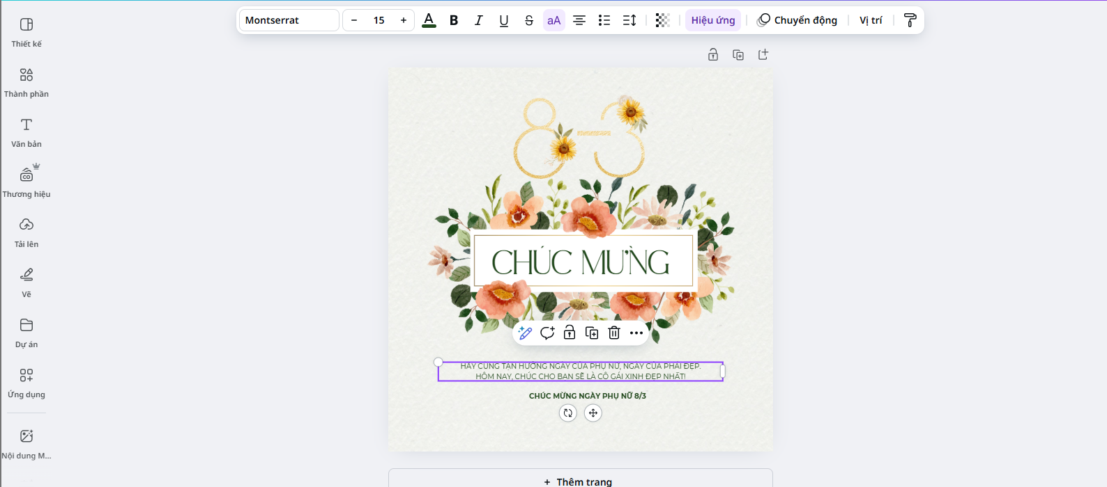 Gợi ý cách thiết kế thiệp 8-3 trên Canva đơn giản