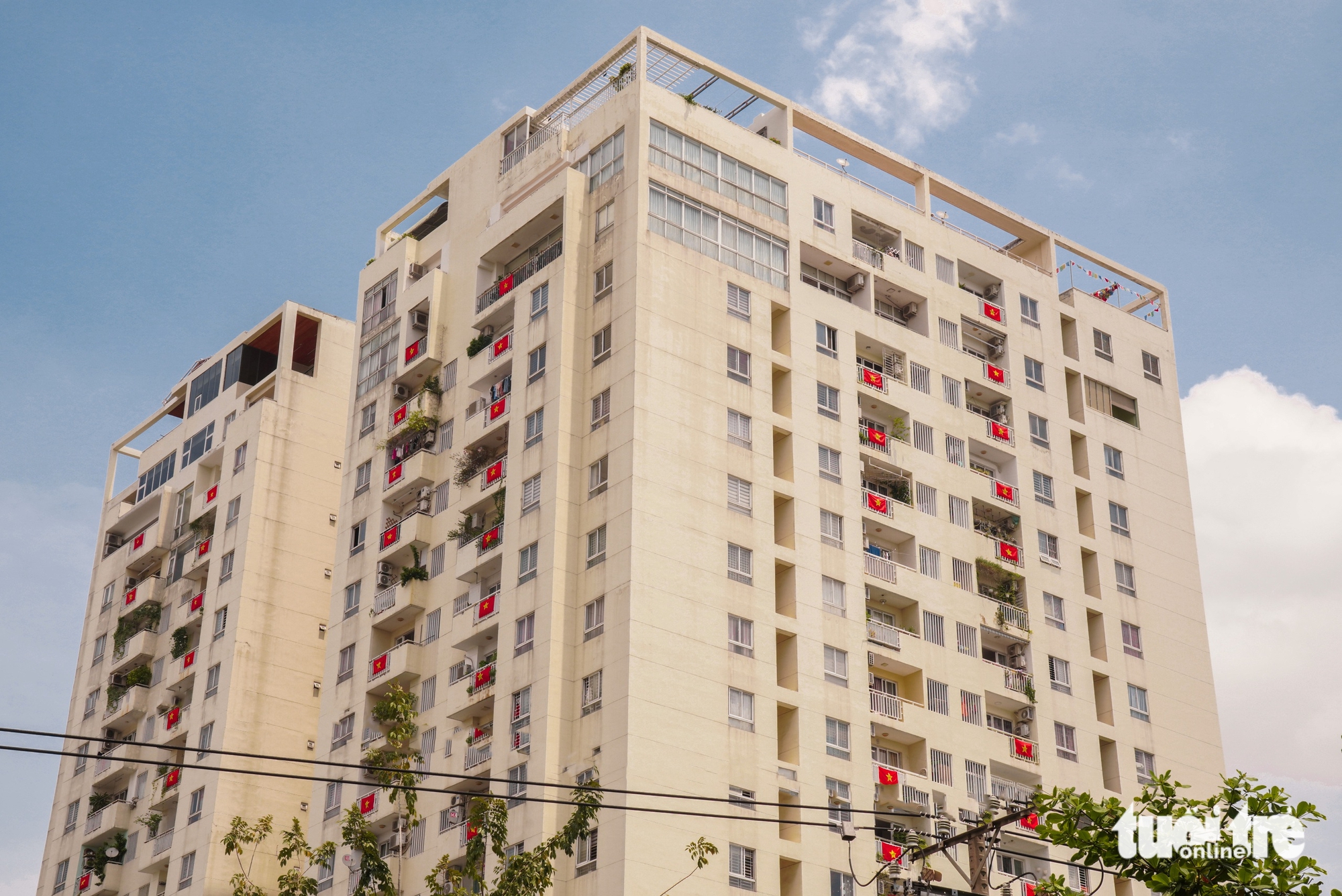 Vietnamese flags adorn apartment balconies across Ho Chi Minh City for ...