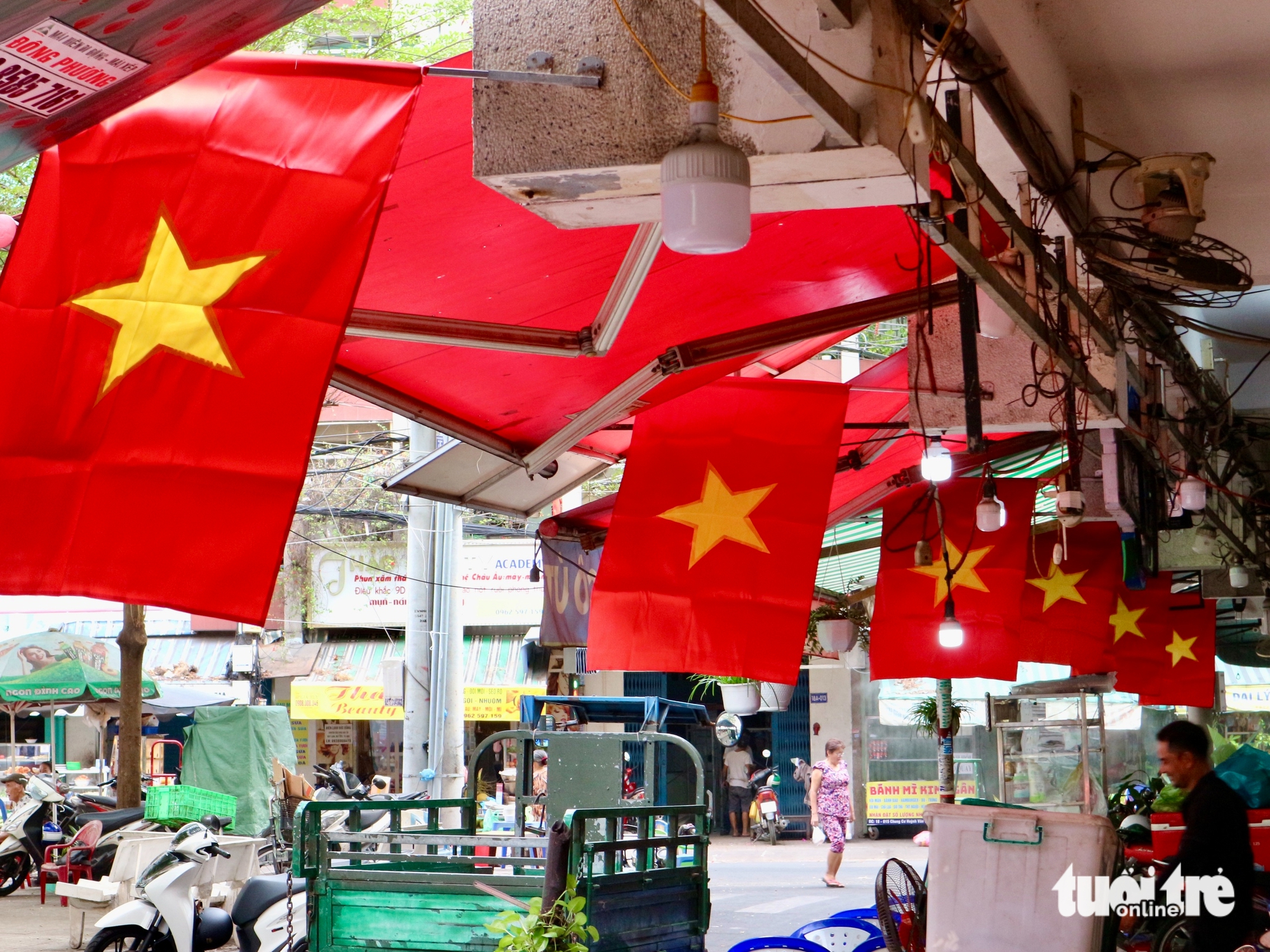 Vietnamese flags adorn apartment balconies across Ho Chi Minh City for ...