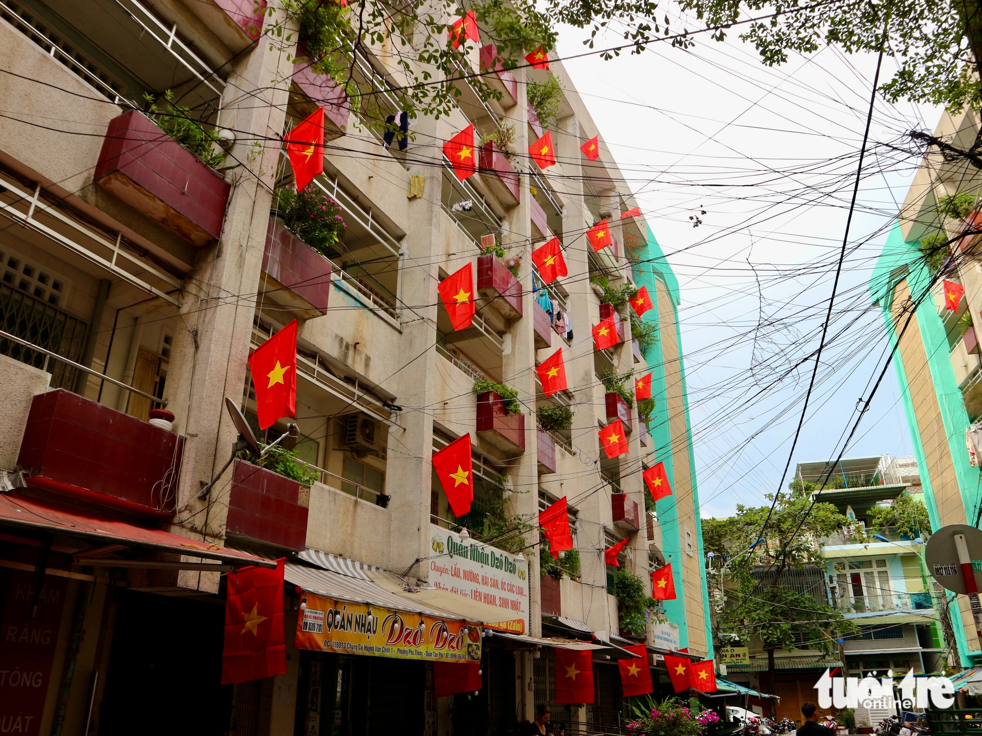 Vietnamese flags adorn apartment balconies across Ho Chi Minh City for ...