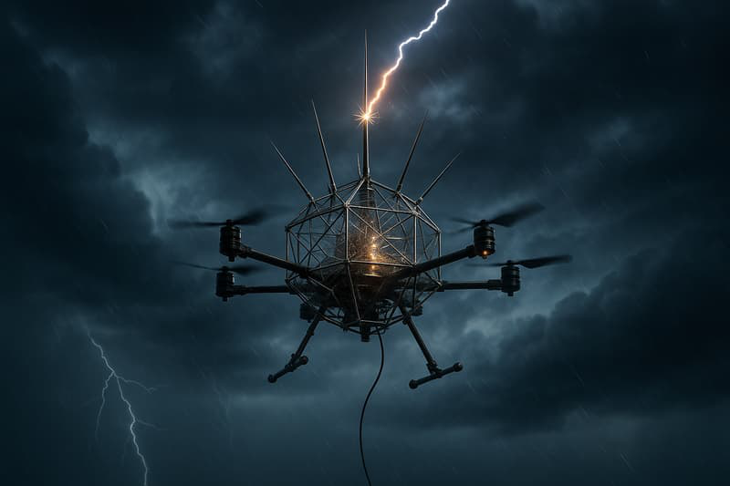 Japan develops airborne lightning arrester