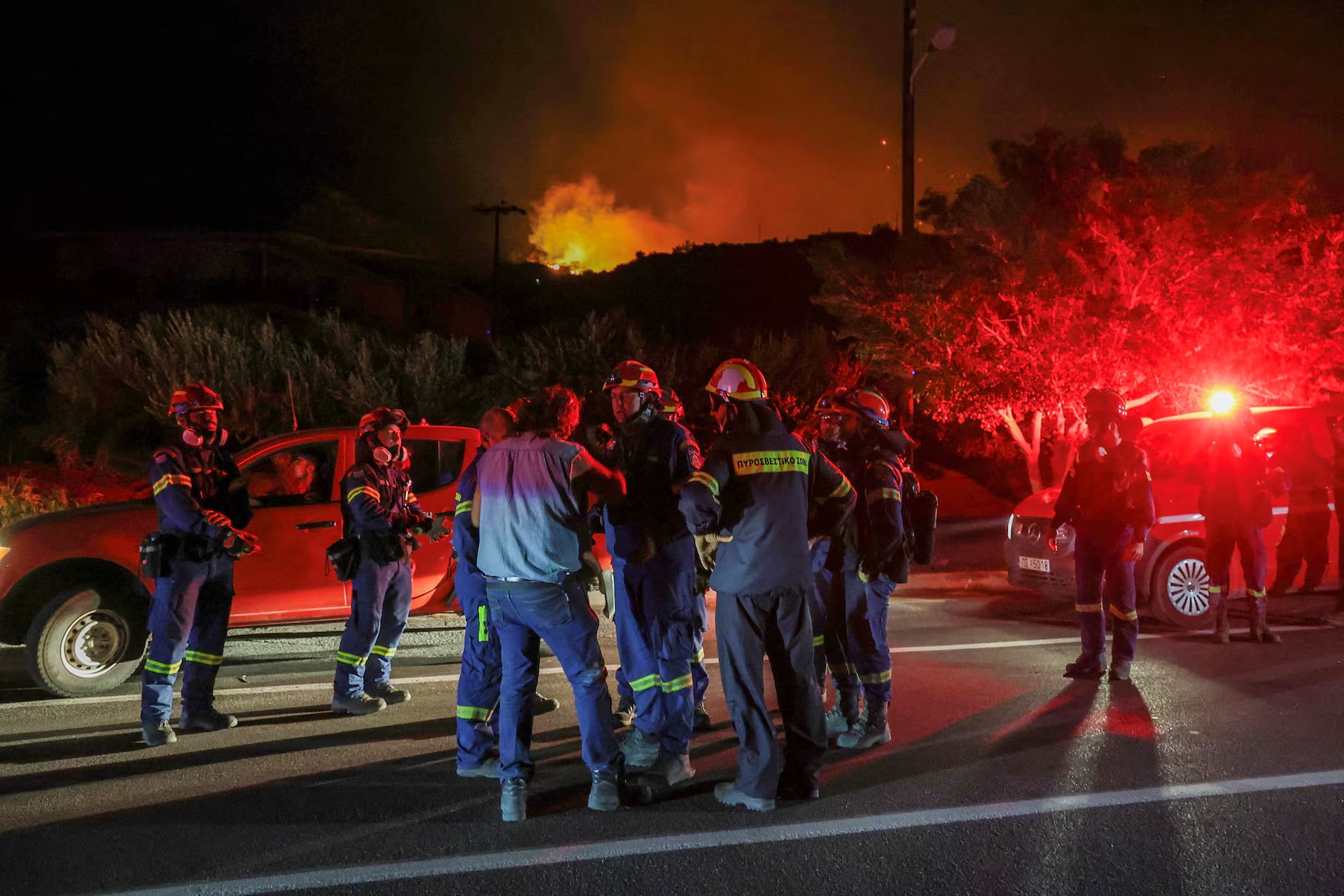 Wildfire on Greek island of Crete scorches forest, forces evacuation of ...