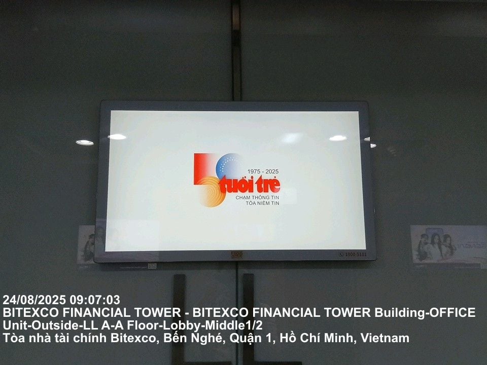 Tuoi Tre's 50th-anniversary logo shown on 5,000 elevator LCD screens in ...