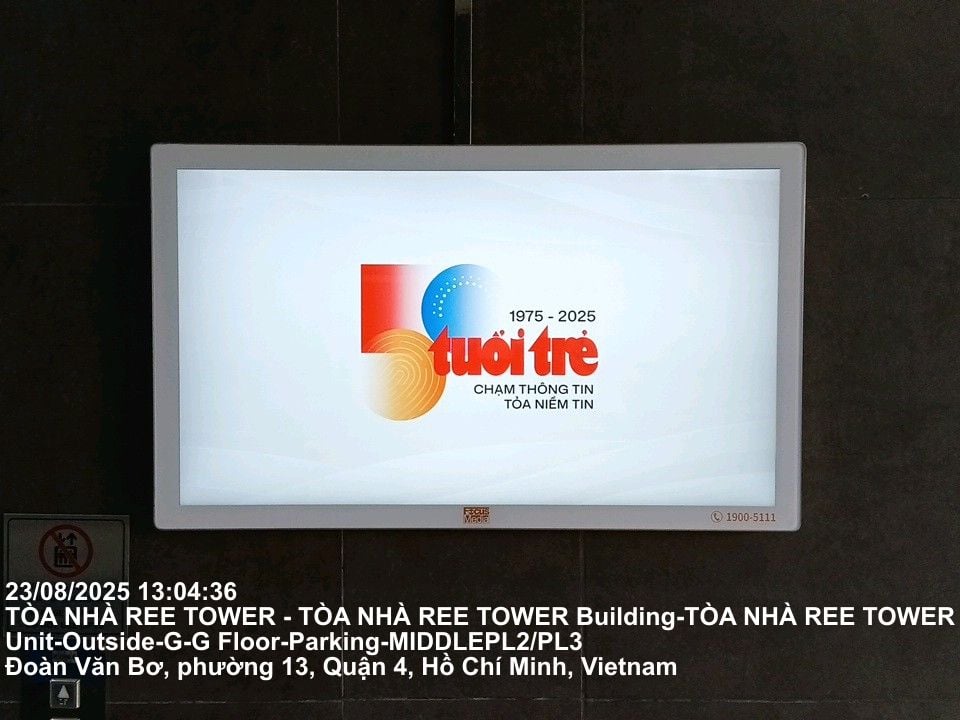 Tuoi Tre's 50th-anniversary logo shown on 5,000 elevator LCD screens in ...