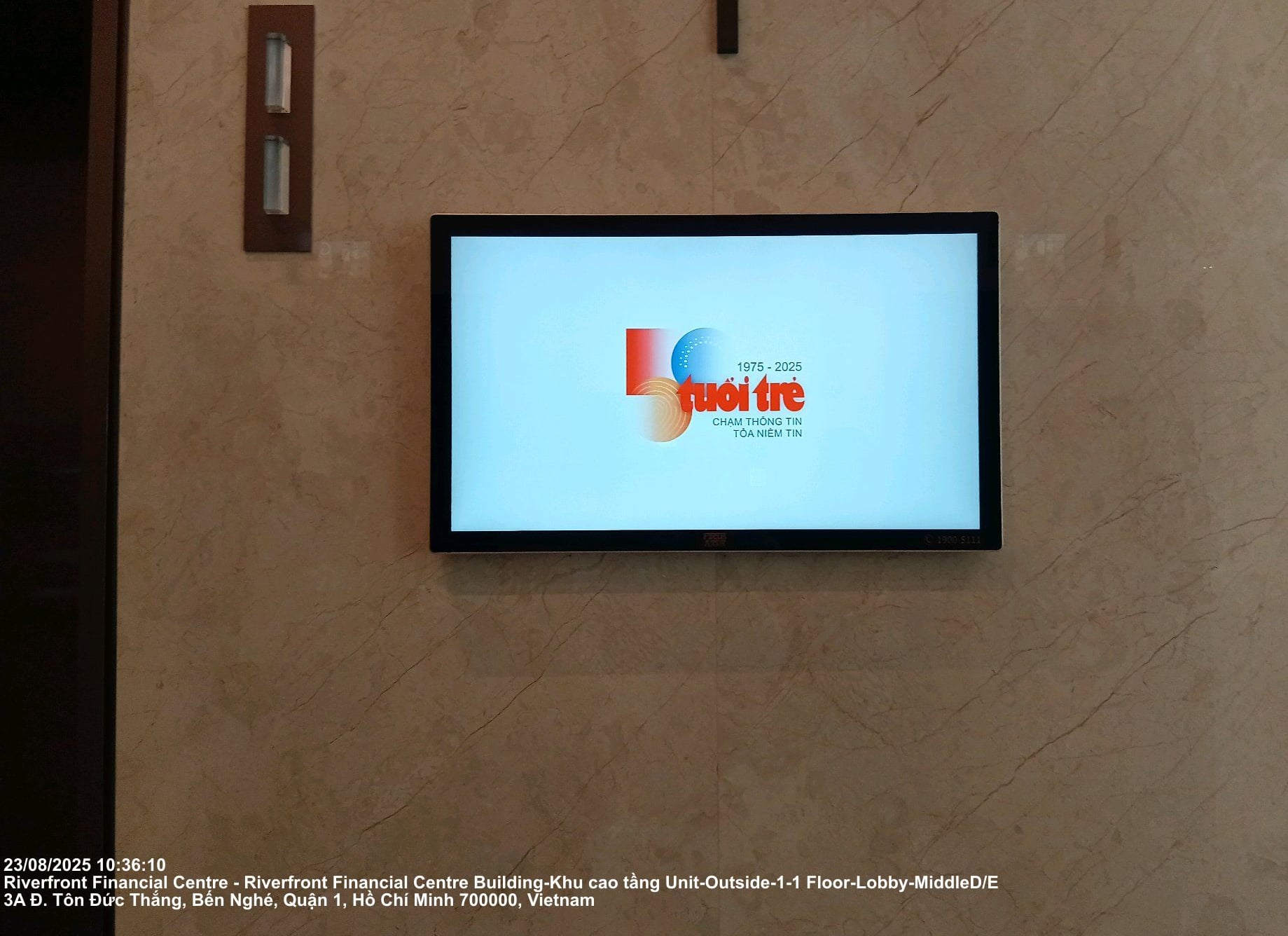 Tuoi Tre's 50th-anniversary logo shown on 5,000 elevator LCD screens in ...
