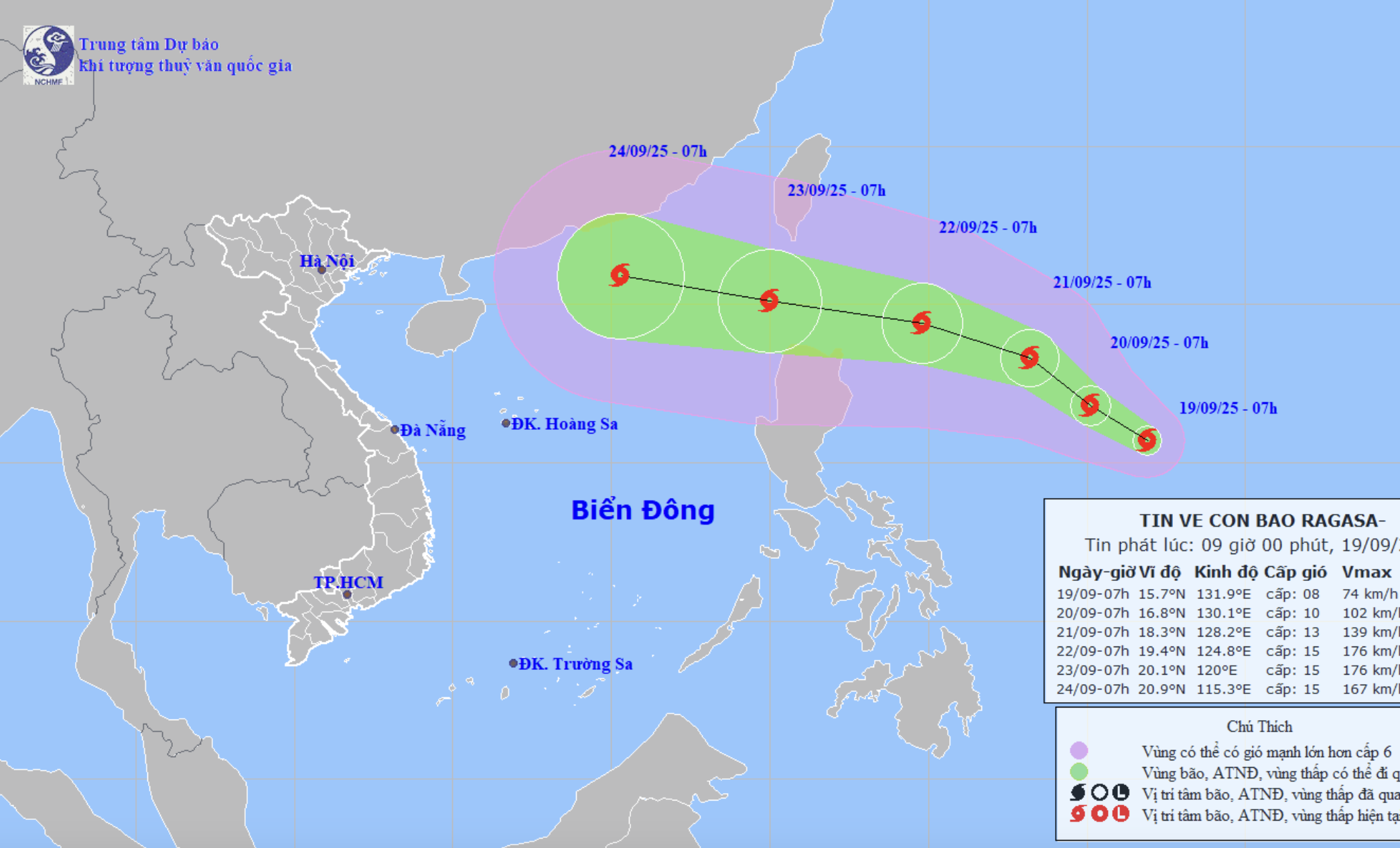 Super typhoon Ragasa forecast to enter East Vietnam Sea