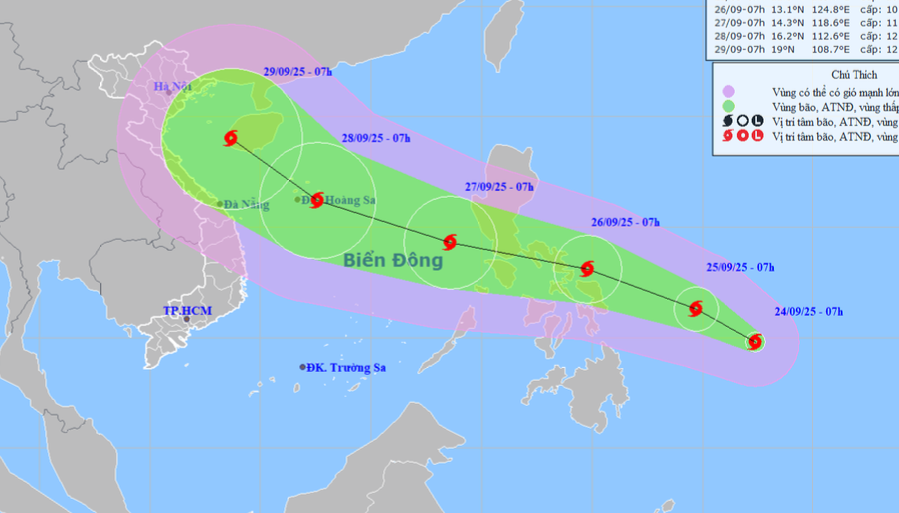 Storm Bualoi forecast to enter East Vietnam Sea this weekend