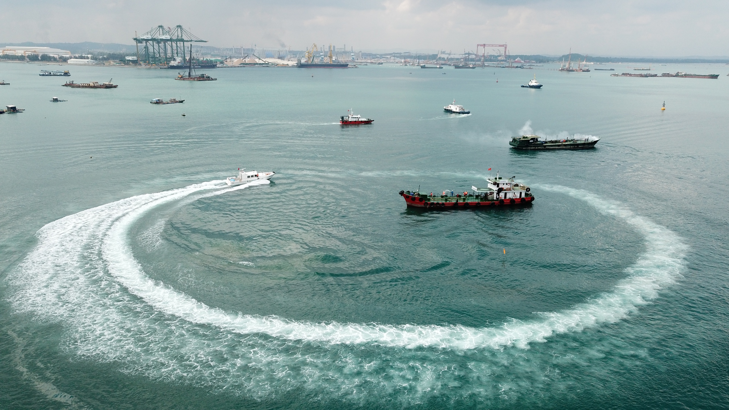 Floating cages for aquaculture are 'temporarily residing' and ...