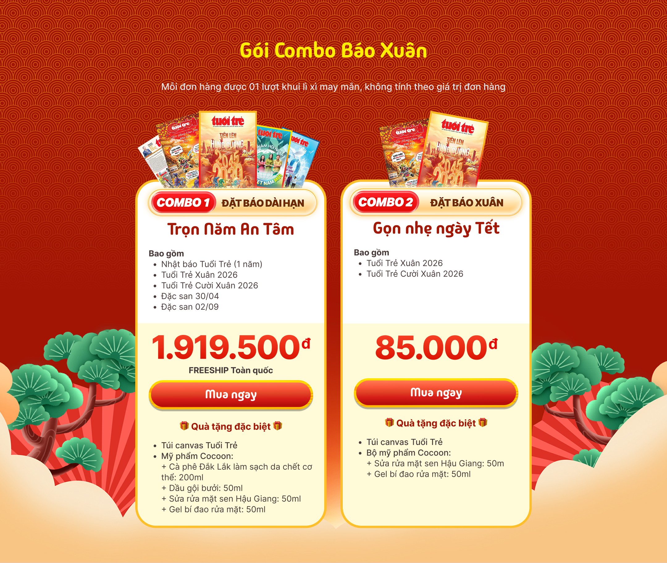 Đặt báo Tuổi Trẻ Xuân Bính Ngọ, khui lì xì đón lộc đầu năm