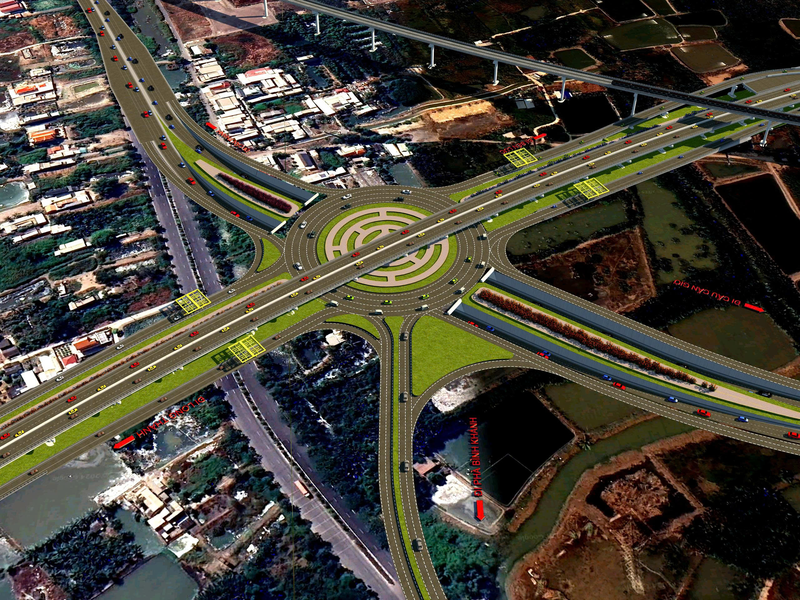 Construcción del intercambiador de la autopista Can Gio mediante el ...