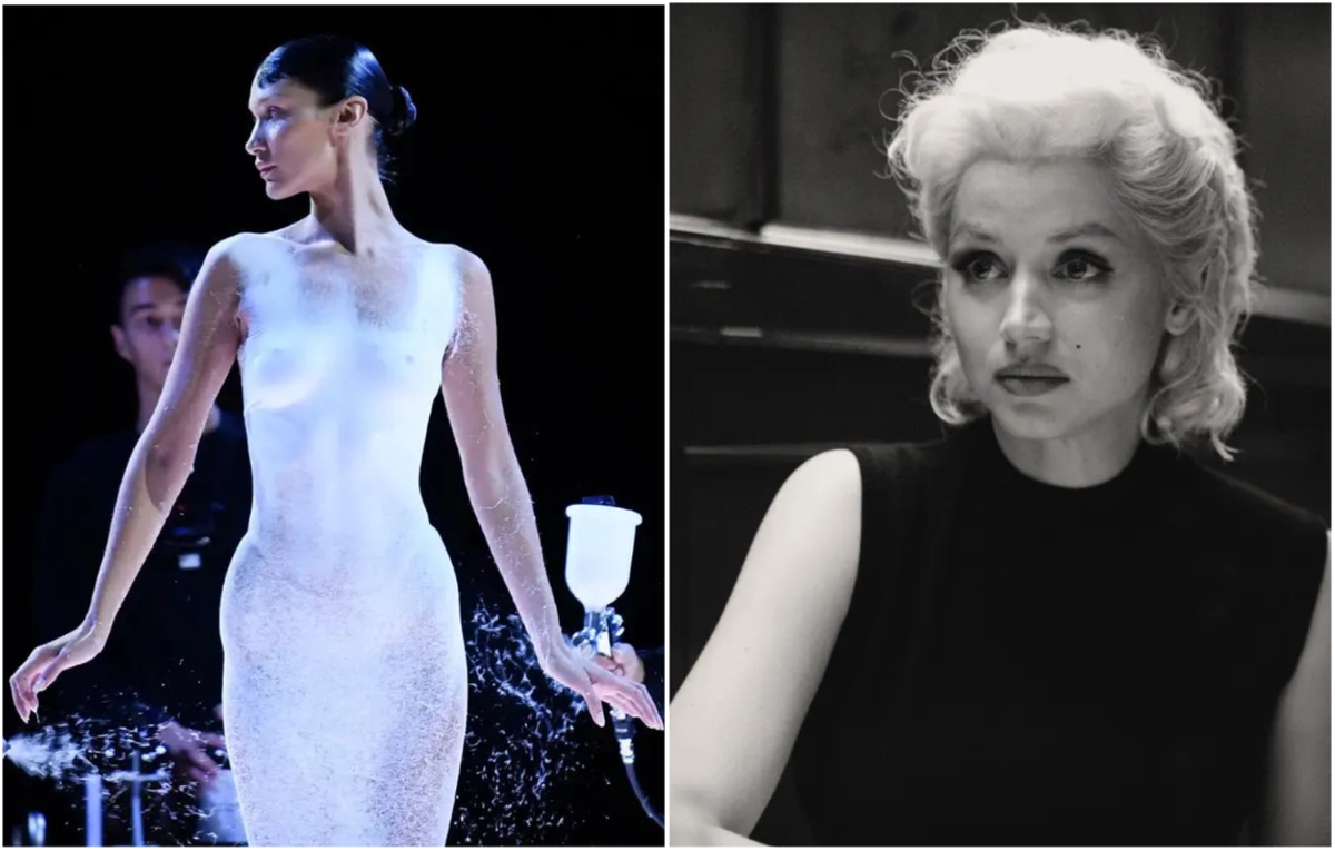 Bella Hadid gây sốt với chiếc váy phun sơn, phim về Marilyn Monroe bị ...