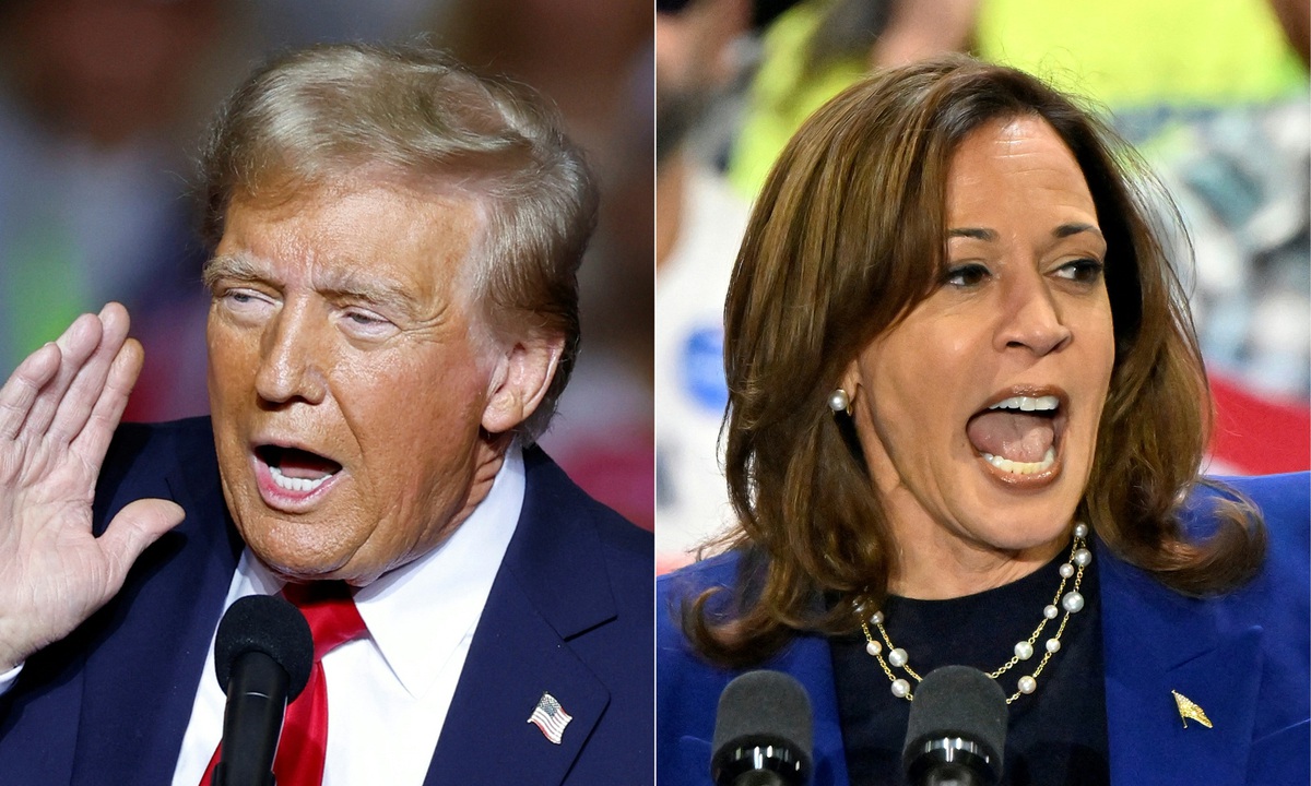 Máy bay chở ông Trump, bà Harris gặp nhau ở sân bay bang chiến trường ...