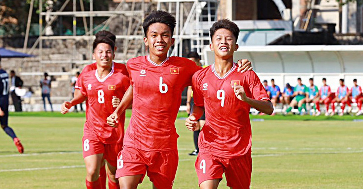U16 Việt Nam thắng U16 Brunei với tỉ số 15-0 - Tuổi Trẻ Online