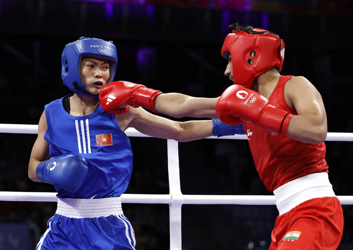 Võ Thị Kim Ánh thua sít sao võ sĩ trẻ Ấn Độ ở môn boxing Olympic 2024 ...