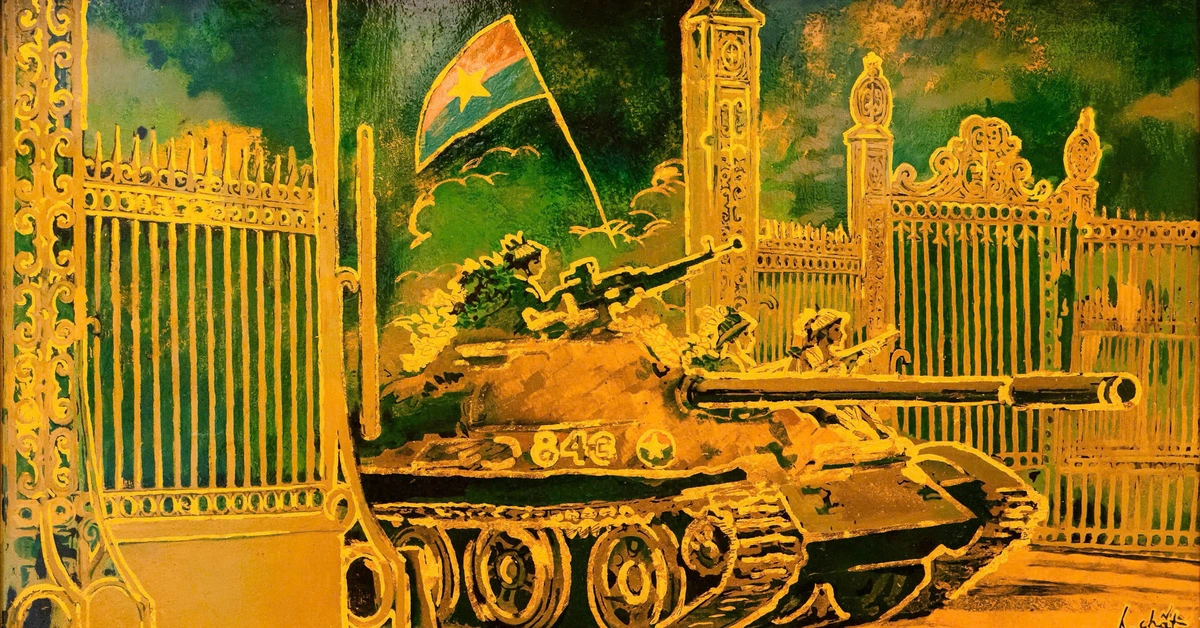 Ngắm hình ảnh xe tăng húc cổng dinh Độc Lập tại công viên Thống Nhất ...