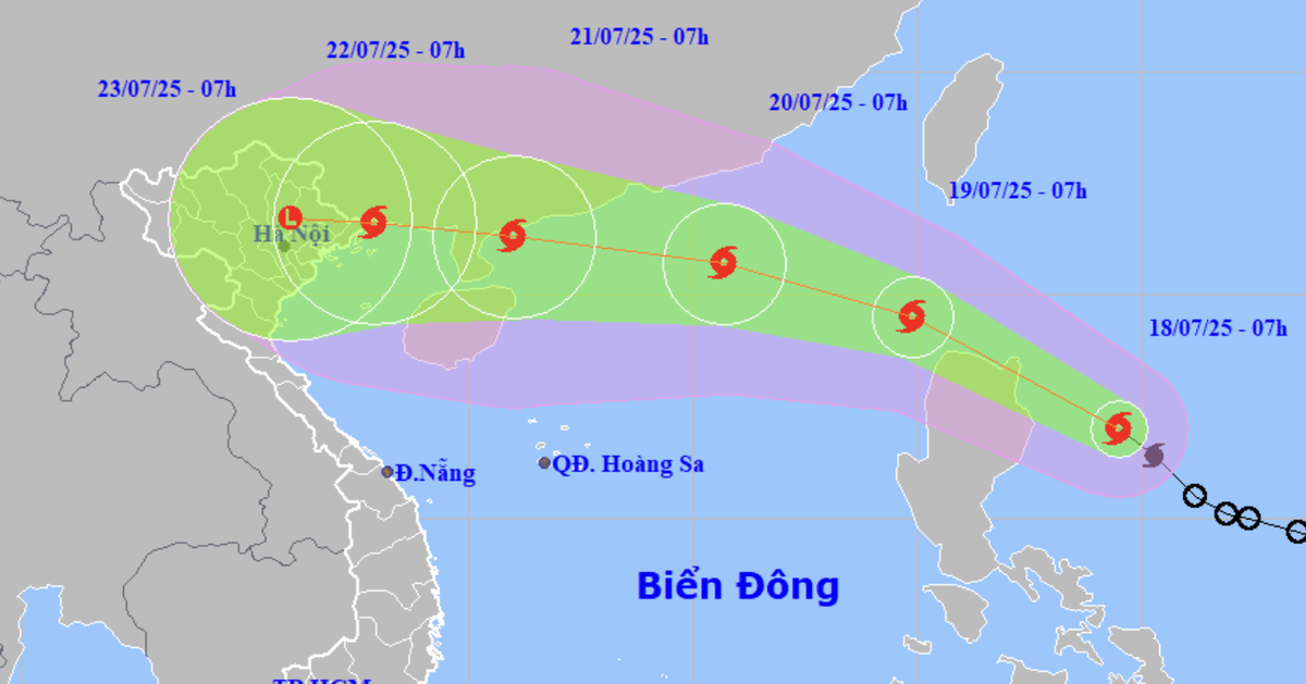 Bão Wipha sau khi vào Biển Đông có thể mạnh cấp 11-12, khả năng cao ảnh hưởng đến nước ta - Tuổi ...
