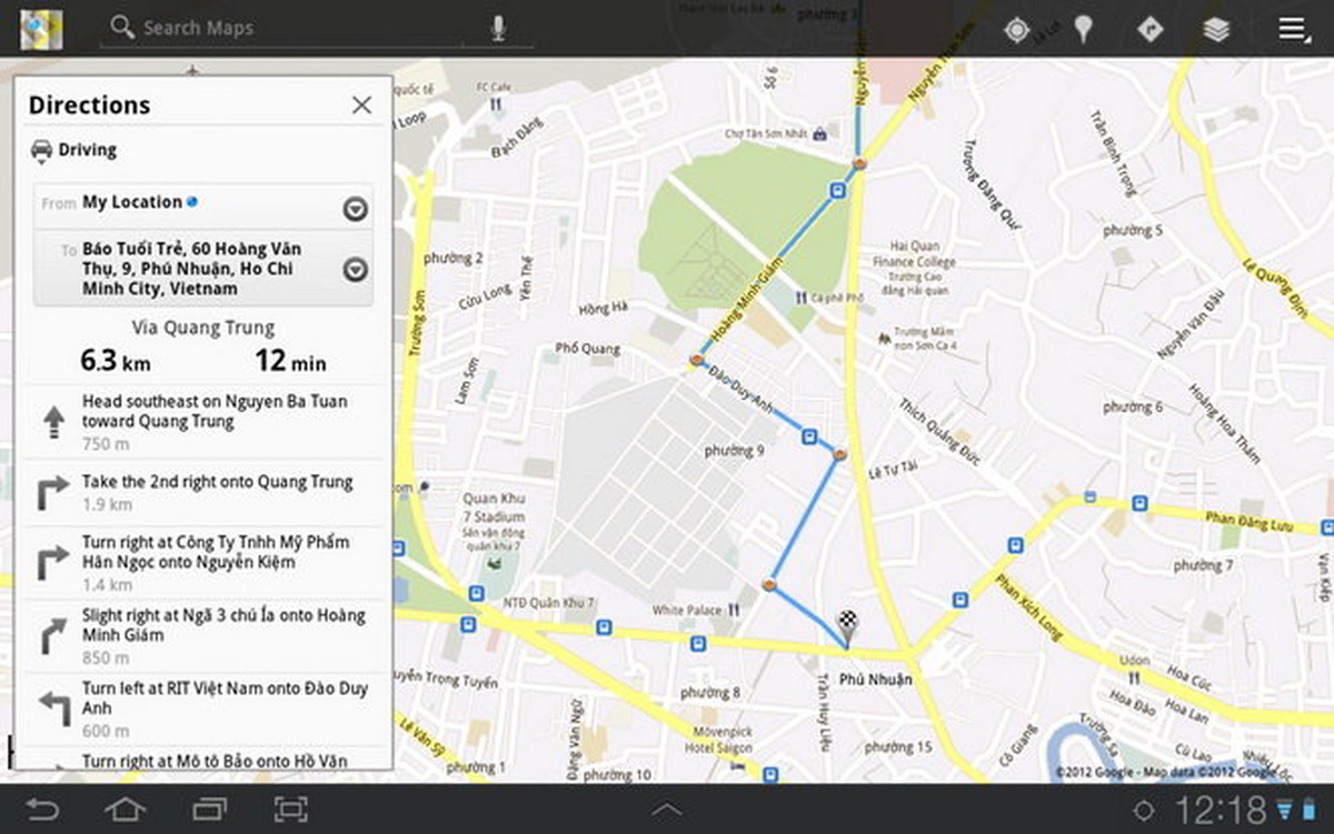 Google Maps tái hoạt động chức năng chỉ đường - Tuổi Trẻ Online
