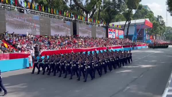 Dress rehearsal for Reunification Day grand parade in Ho Chi Minh City