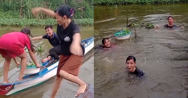 Ba người ngã xuống mương vì kịch bản lỗi
