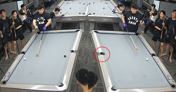 Thanh niên khiến nhóm bạn ngỡ ngàng với màn bida rùa