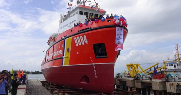 Vietnam launches advanced coast guard vessel, starts building another