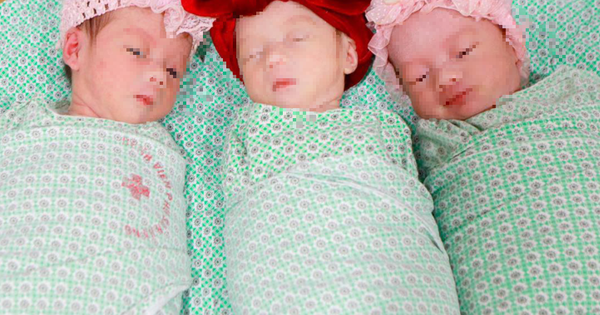 Rare identical triplets born in Hanoi