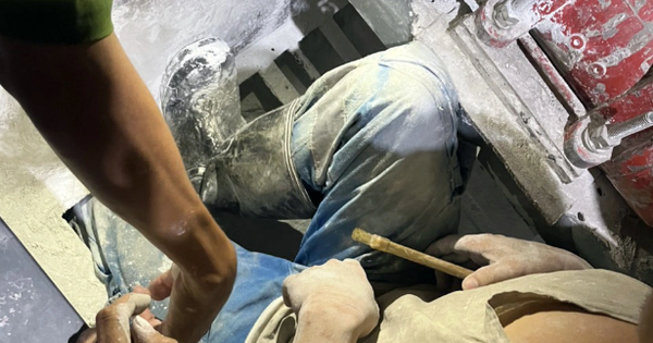 Man in Vietnam’s Dong Nai Province gets left leg stuck inside cement mixer